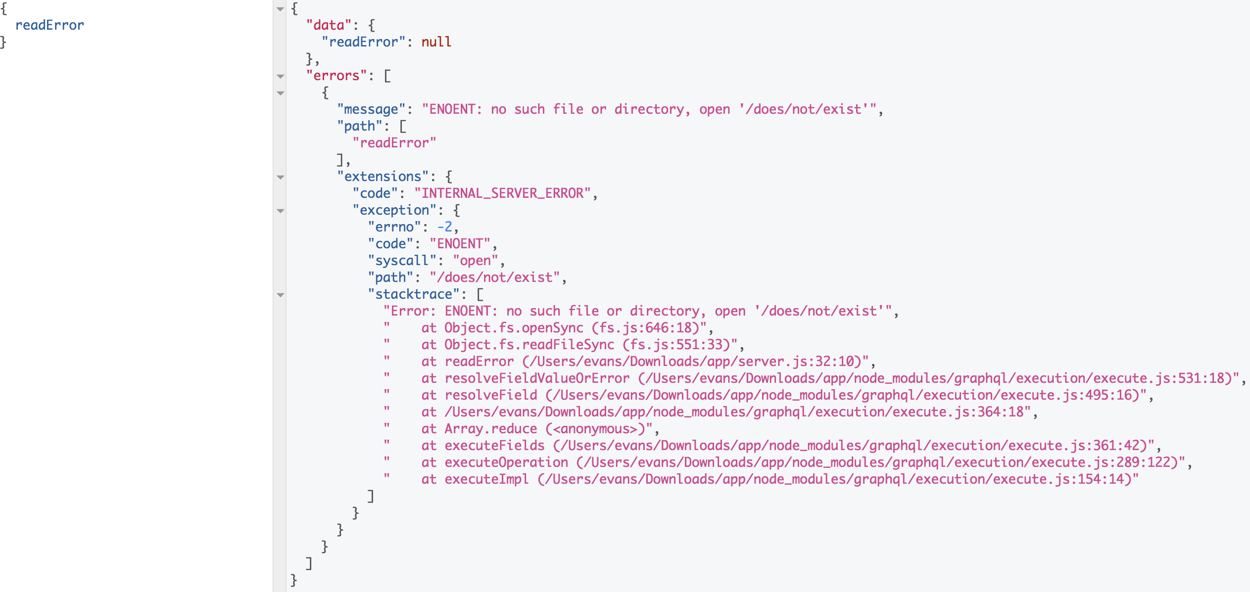 Error Handling Apollo Server